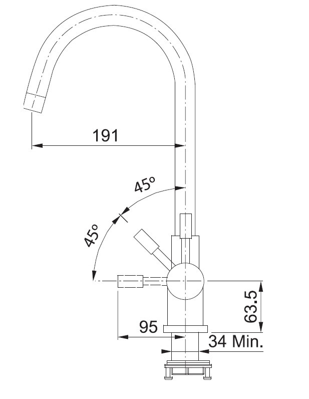 Franke Minerva Helix 4 in 1 Electronic Kettle Tap Complete with Filter ...
