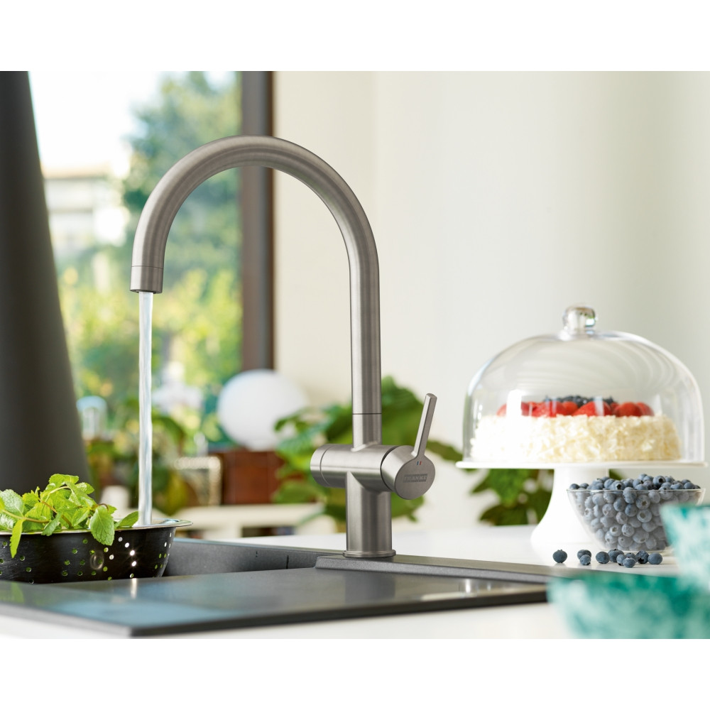Franke Maris Water Hub Electronic Boiling Tap - Steel | Sinks.co.uk