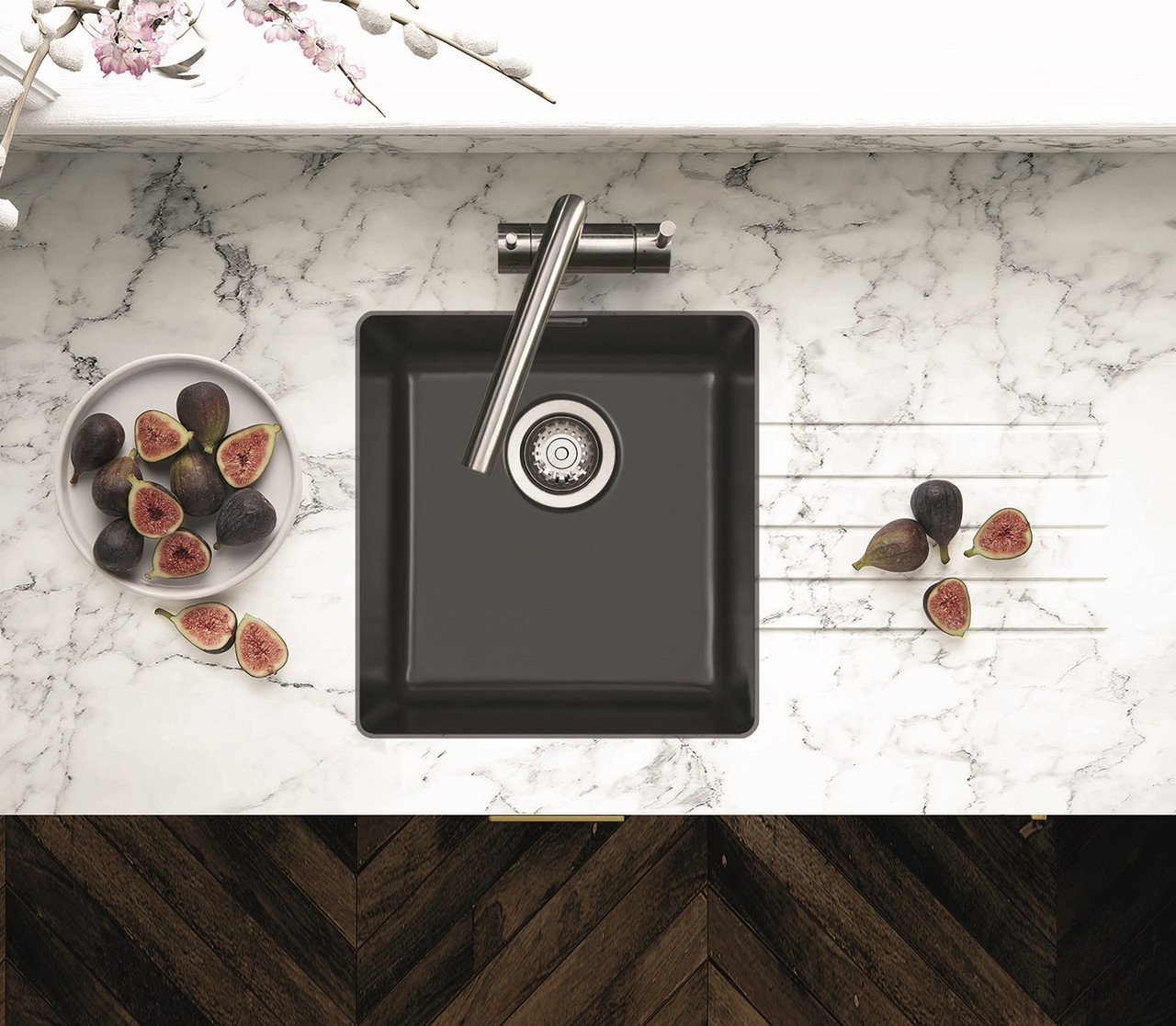 Clearwater Avola U375 Small Bowl Basalt | Sinks.co.uk