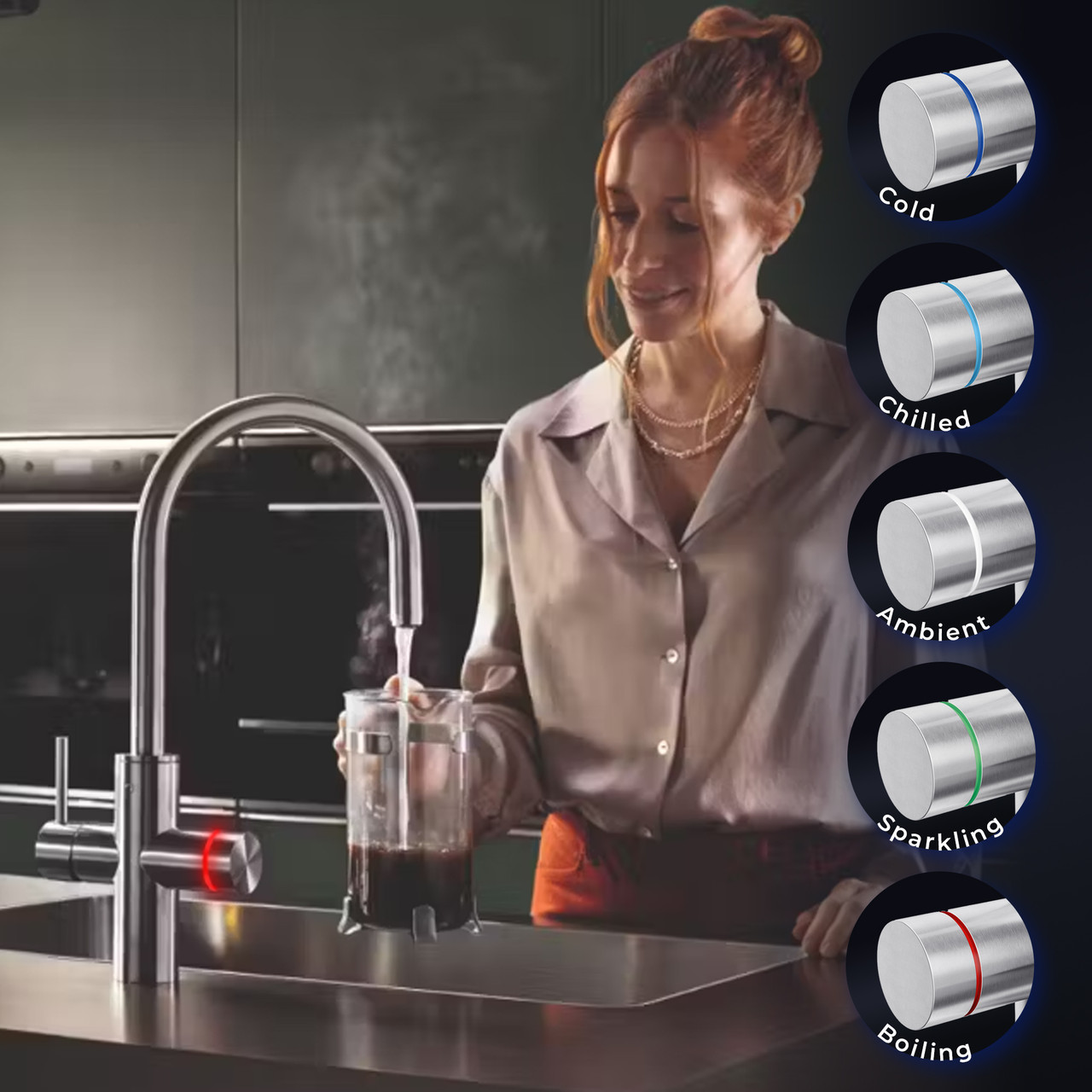 Franke Mythos Water Hub 6 in 1 Electronic SS Tap | sinks.co.uk