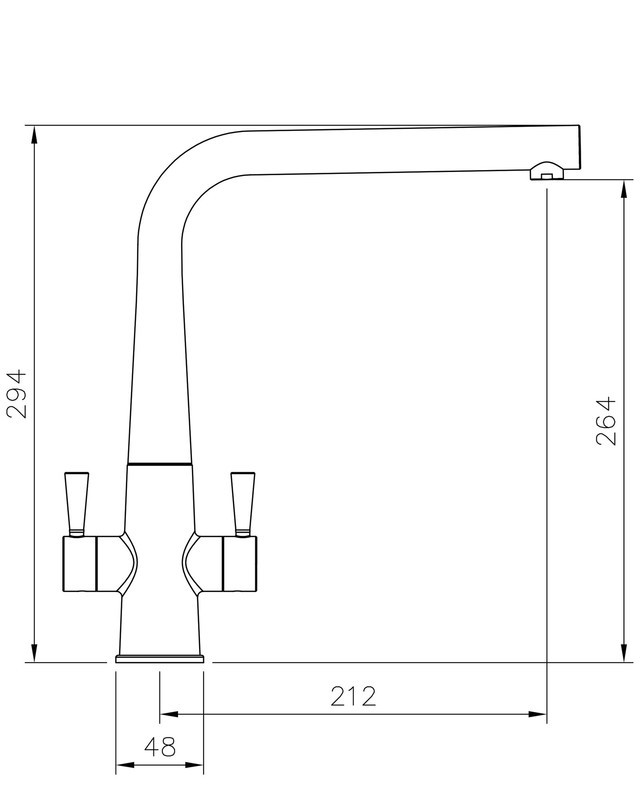 Rangemaster Conical Dual Lever Mixer Tap Chrome | sinks.co.uk