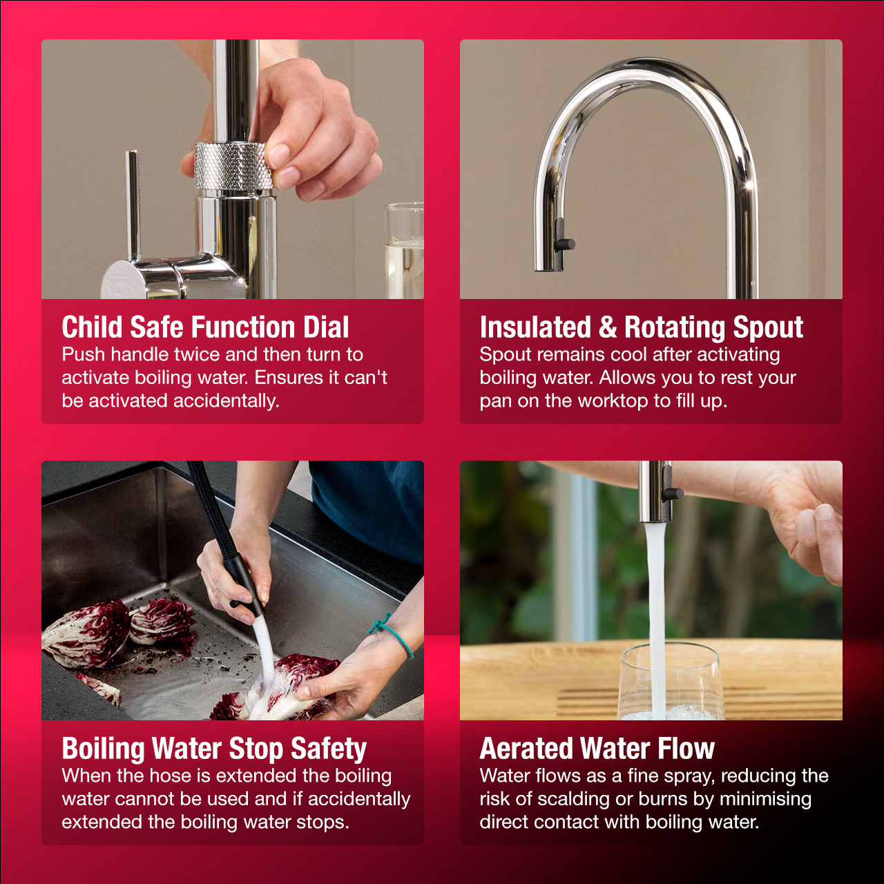 Quooker Tap Flex Chrome Boiling Tap | Instant Boiling Water Tap