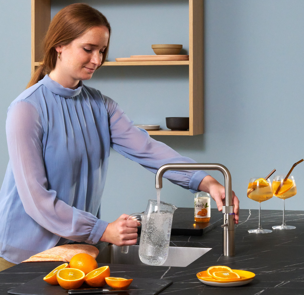 Quooker Tap Fusion Square Stainless Steel | Instant Boiling Tap