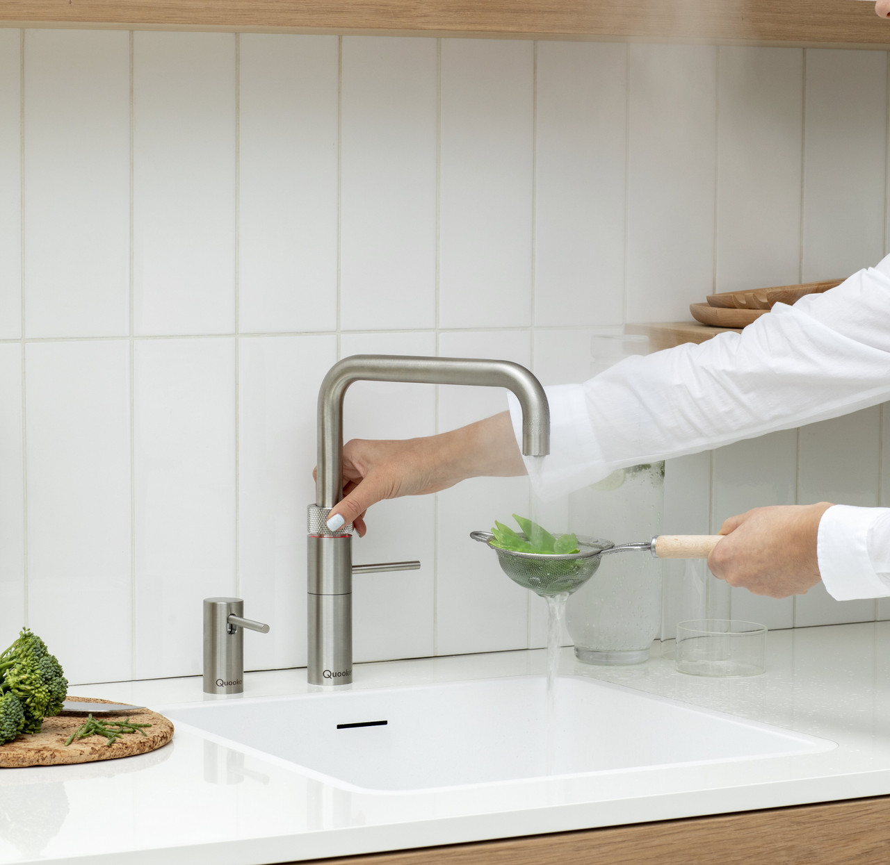 Quooker Tap Fusion Square Stainless Steel | Instant Boiling Tap
