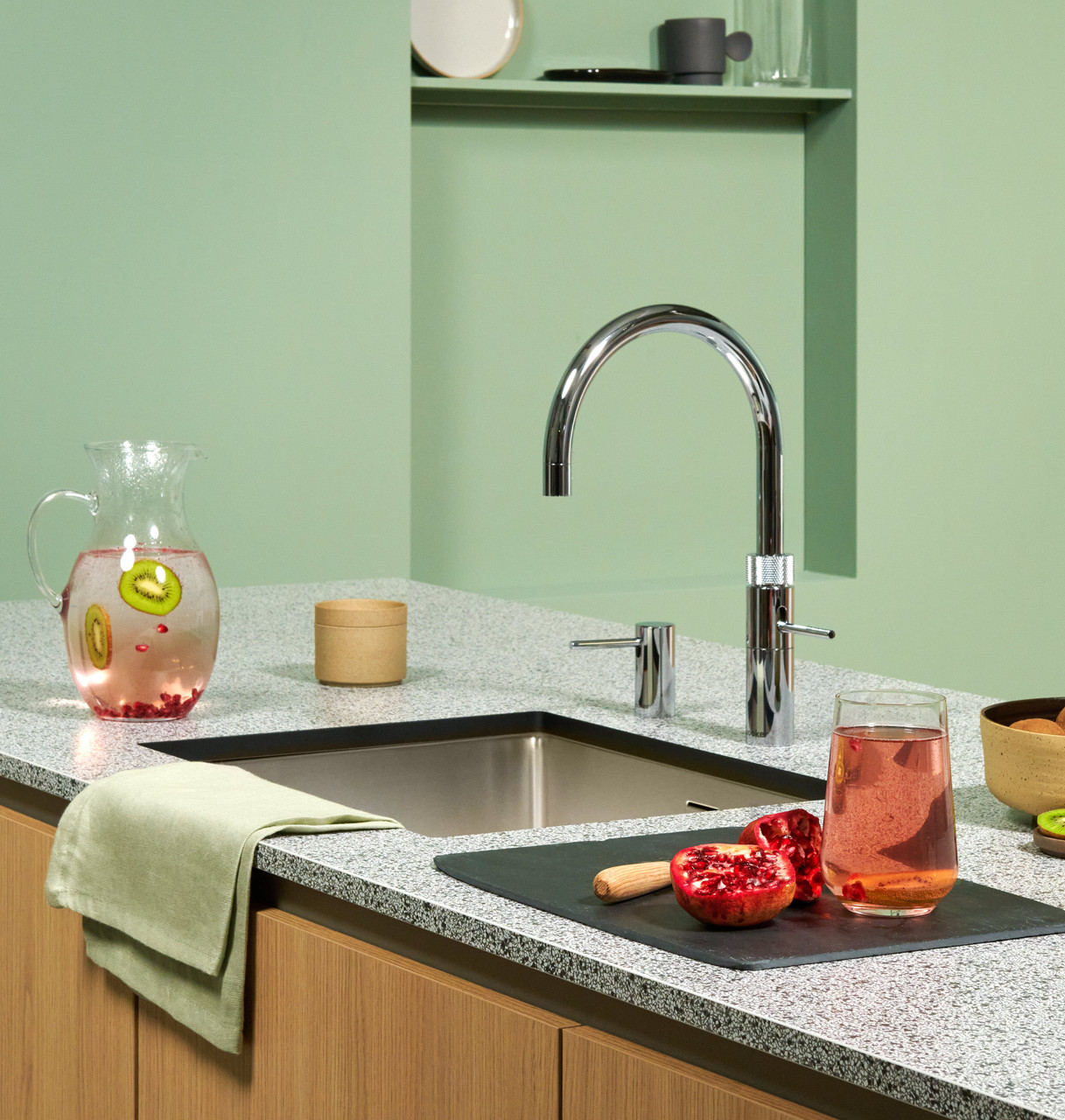 Quooker Tap Fusion Round Chrome | Instant Boiling Water Tap