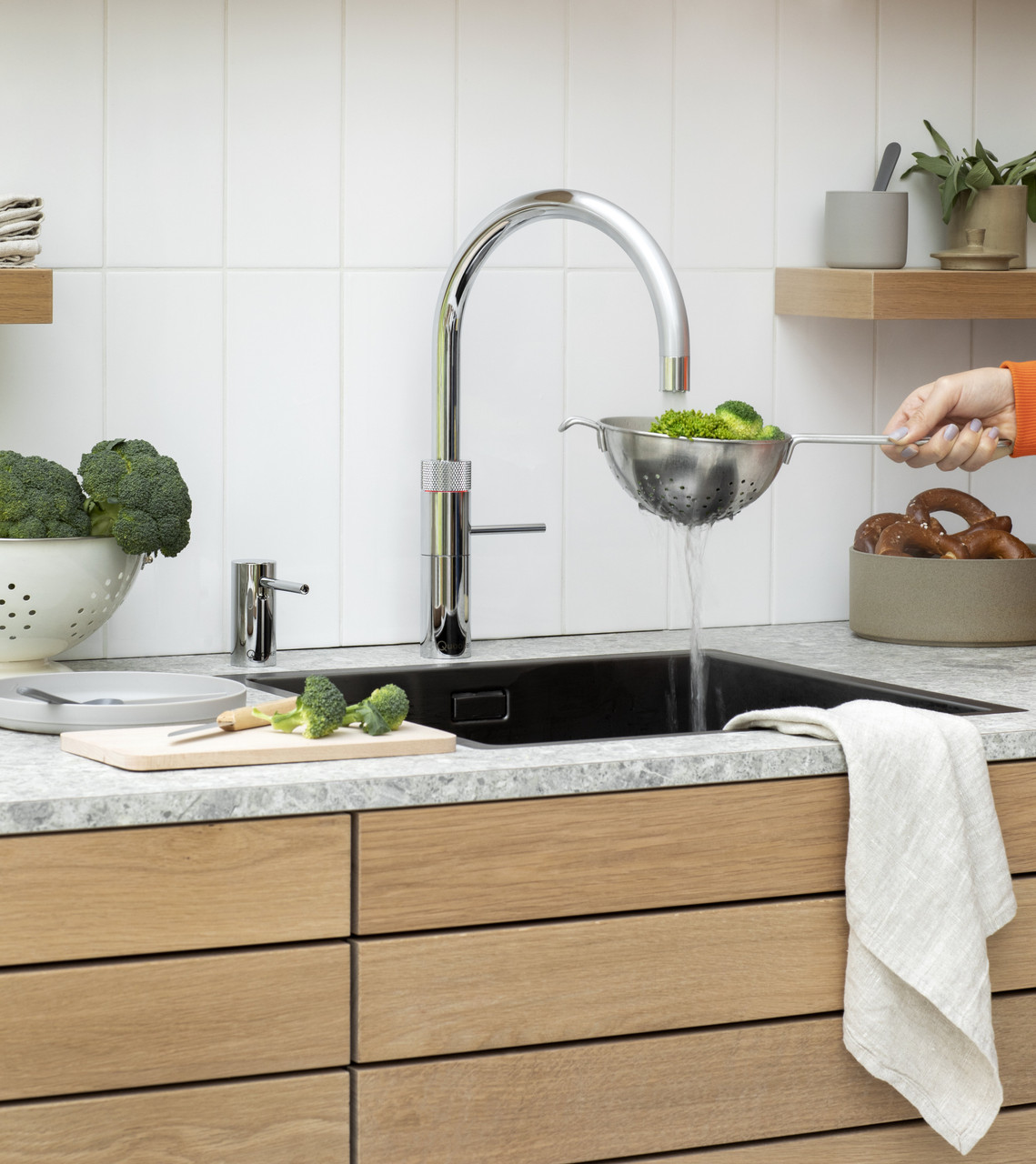 Quooker Tap Fusion Round Chrome | Instant Boiling Water Tap