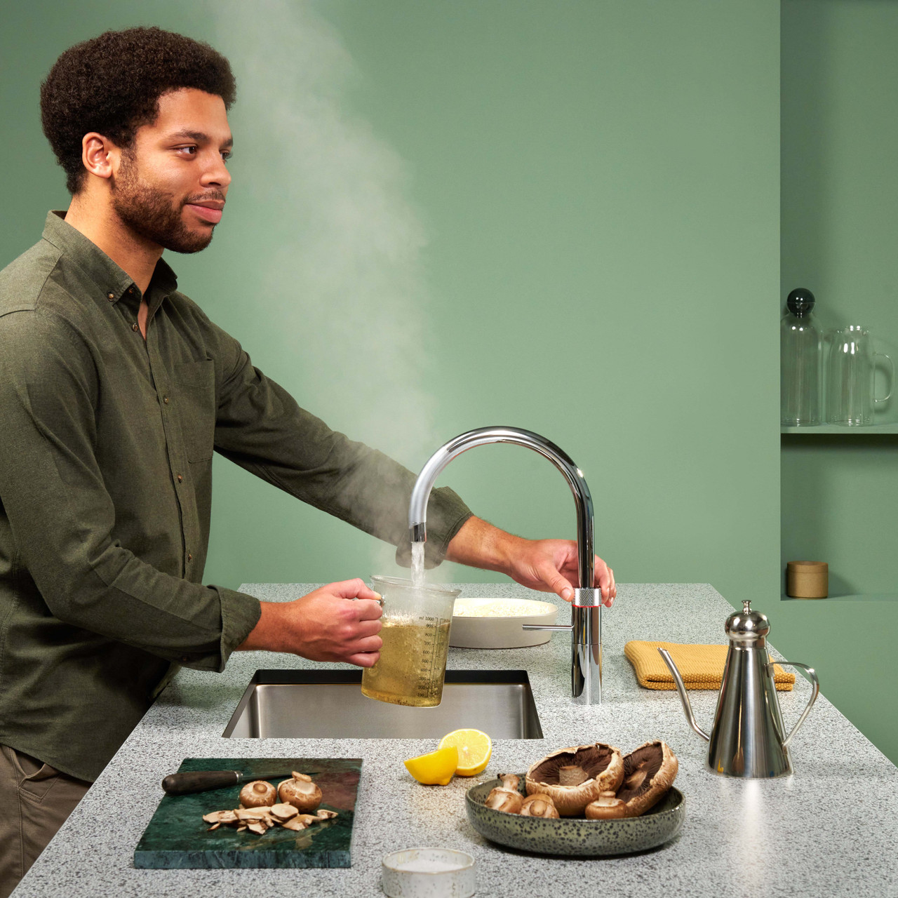 Quooker Tap Fusion Round Chrome | Instant Boiling Water Tap