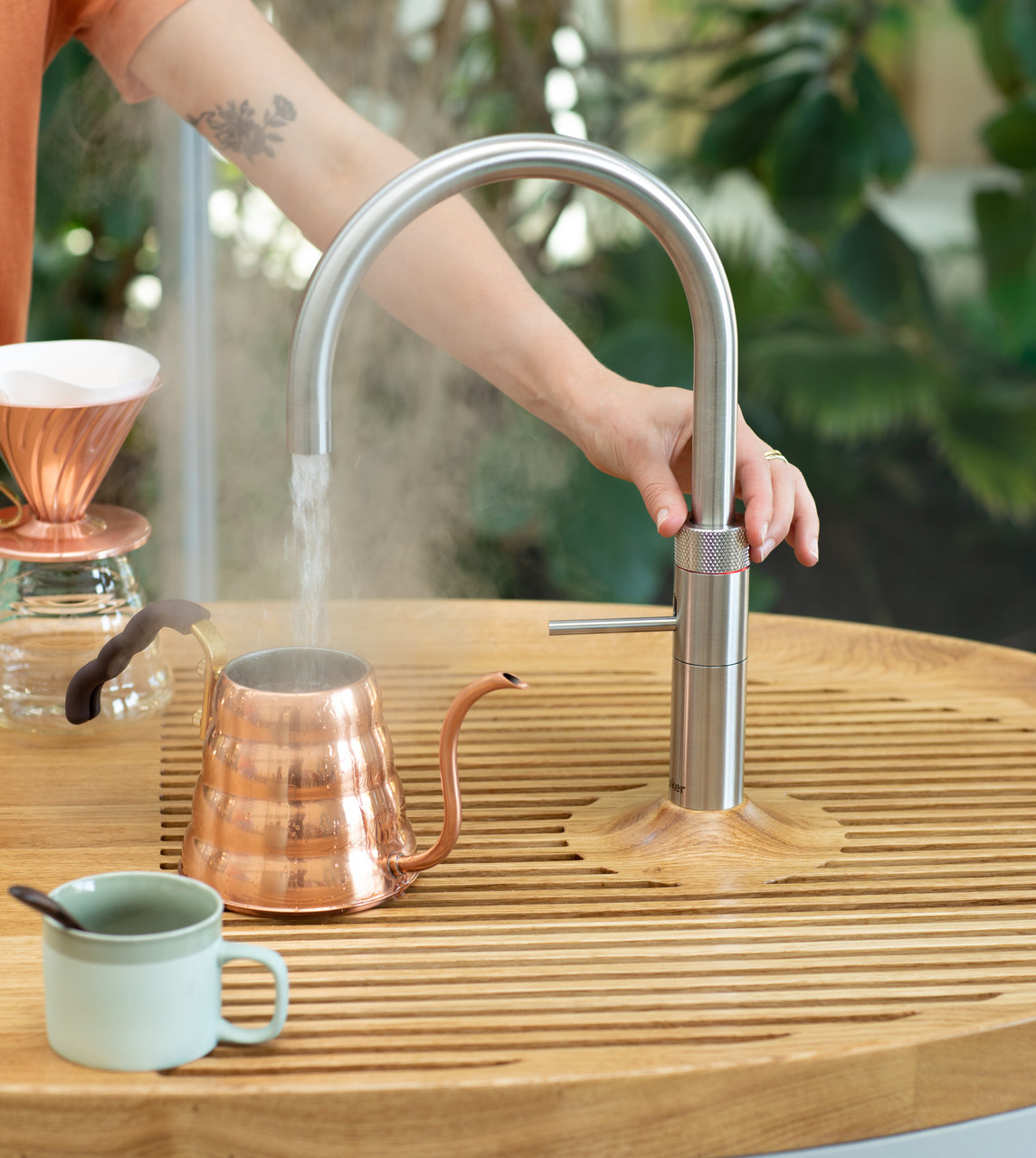 Quooker Tap Fusion Round Stainless Steel | Instant Boiling Tap