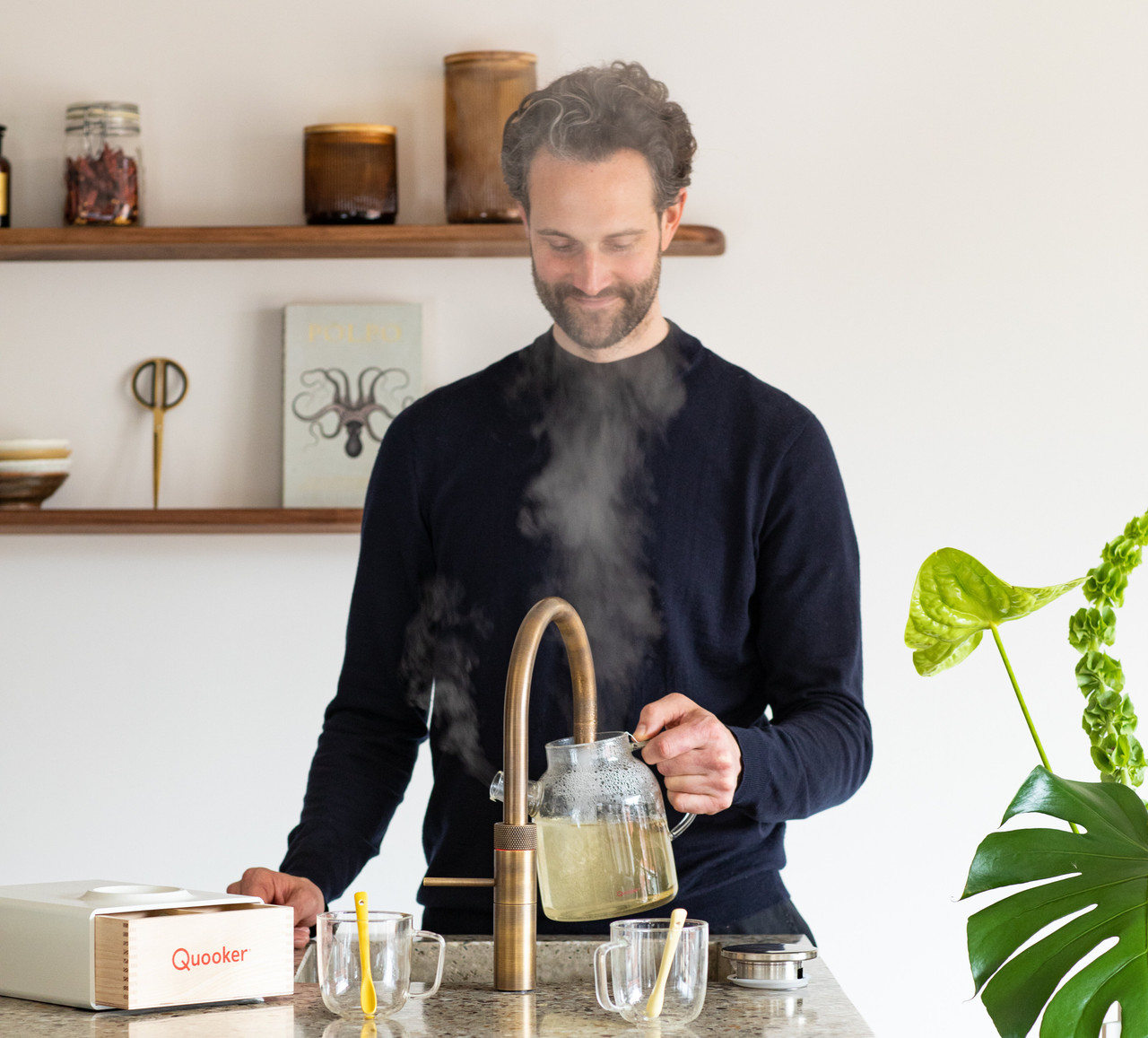 Quooker Tap Fusion Round Patinated Brass | Instant Boiling Tap