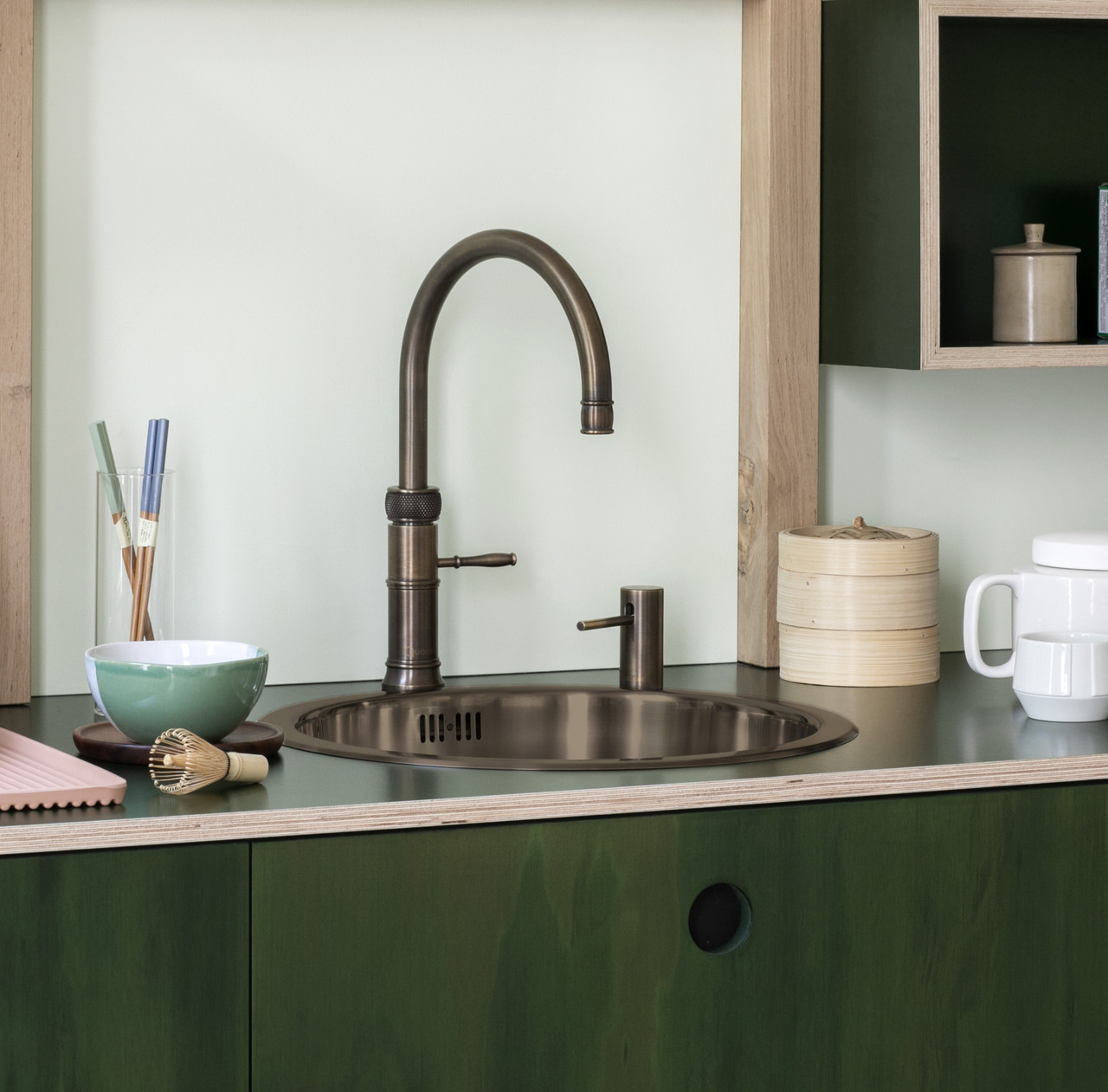 Quooker Tap Classic Fusion Round Patinated Brass | Boiling Tap