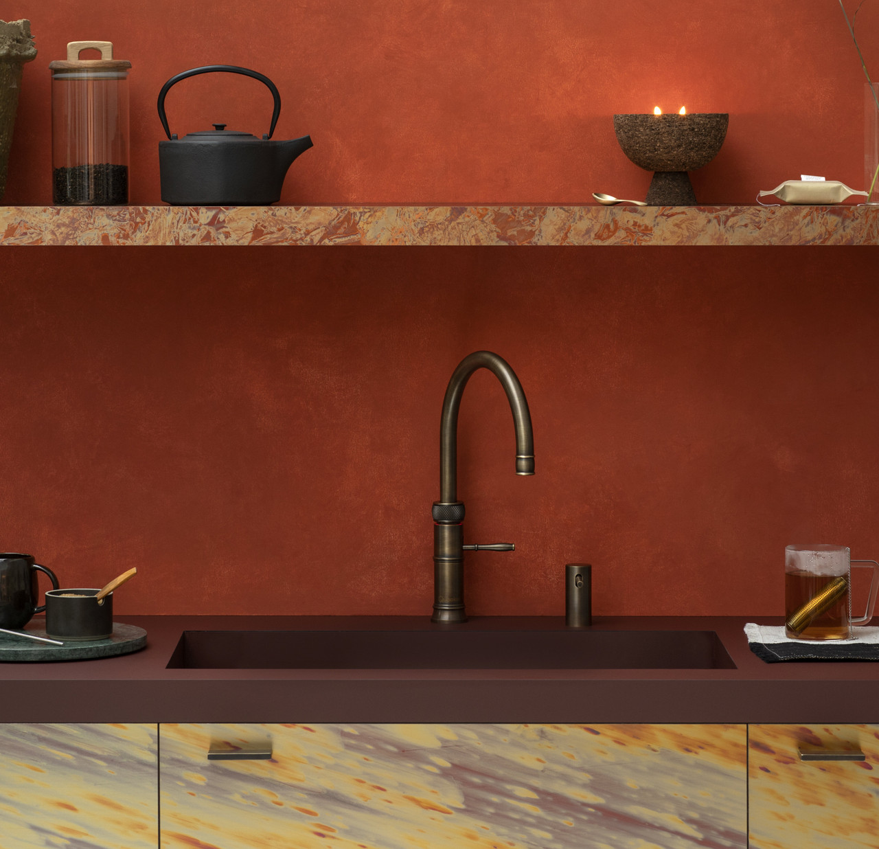 Quooker Tap Classic Fusion Round Patinated Brass | Boiling Tap