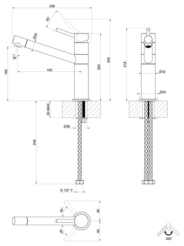 Rangemaster Aquarise Mixer Tap Concrete | sinks.co.uk