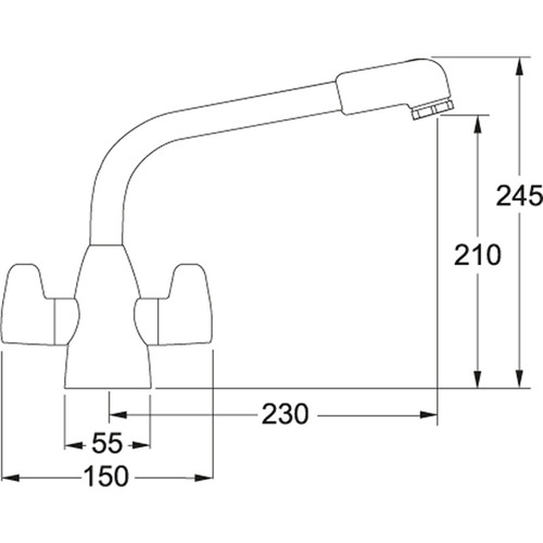 Franke Davos Dual Lever Kitchen Sink Mixer Tap | Sinks.co.uk