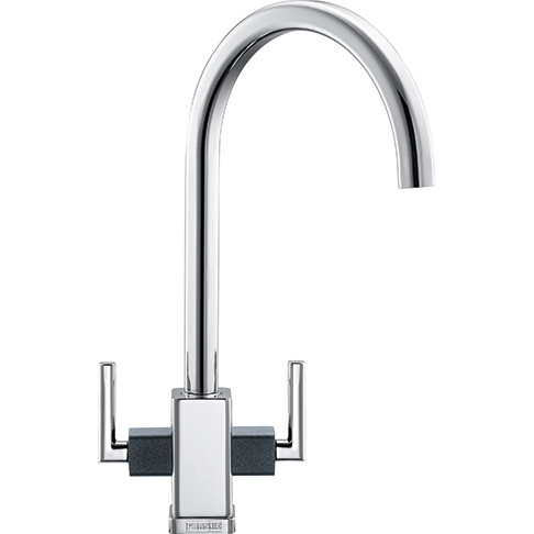 Franke Mythos MTG Mono Hole Mixer with Onyx shoulders Chrome - Sinks