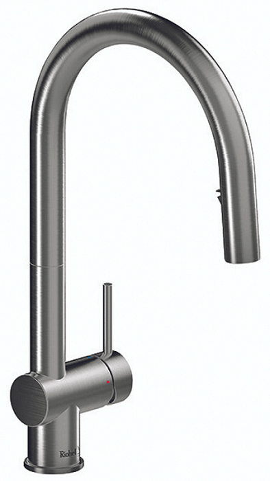 Riobel Azure Stainless Steel Pull Down Mixer Tap