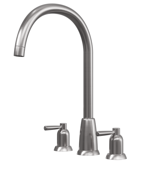 Kensington 3 Hole Dual Lever Pewter Kitchen Tap | Sinks.co.uk