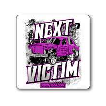 Next Victim Purple Sticker - Derbytees.com