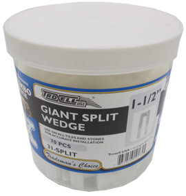 1-1/2"x3" Split Shim White 70pcs/jar - TroxellUSA