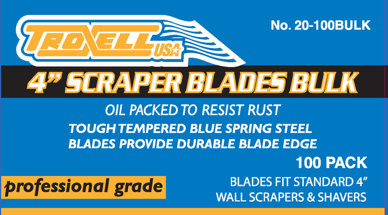 4" REPLACEMENT BLADES - 100 BULK PACK - TroxellUSA