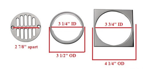 4.5" Stainless Steel Shower Drain Frame Kit - TroxellUSA