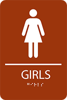 Vintage Girls Restroom Sign