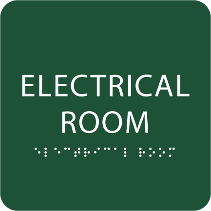 Tactile Electrical Room Sign - ADA compliant with Braille | ADA Central ...
