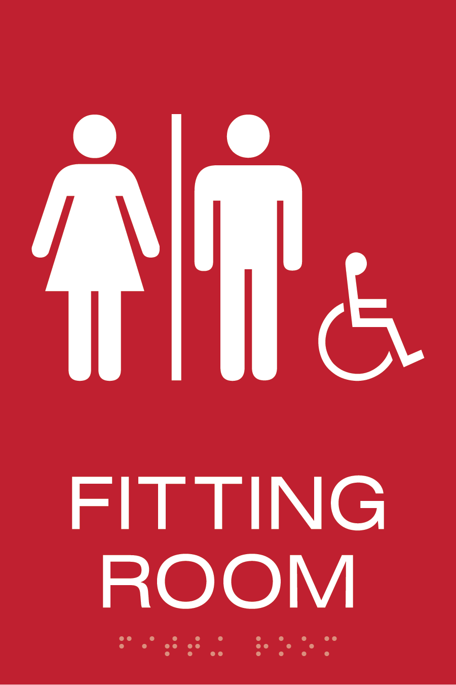 Bealls Inc Red Fitting Room Sign