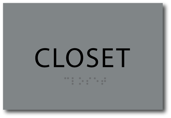 ADA Closet Sign with Braille