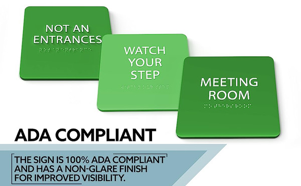 6" x 6" Changable Window Insert ADA Sign