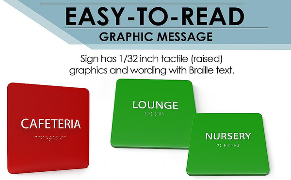 6" x 6" Changable Window Insert ADA Sign