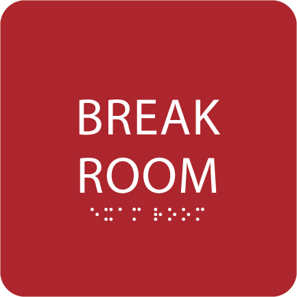 Braille Break Room Sign - ADA compliant with Braille | ADA Central Signs