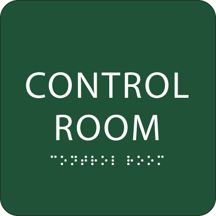 Braille Control Room Sign - ADA compliant with Braille | ADA Central Signs