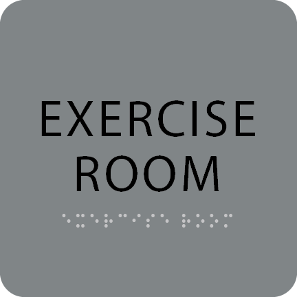 Braille Exercise Room ADA Sign - ADA compliant with Braille | ADA ...