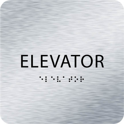 Braille ADA Elevator Sign - ADA compliant with Braille | ADA Central Signs