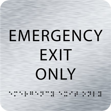 Braille Emergency Exit Only ADA Sign - ADA compliant with Braille | ADA ...