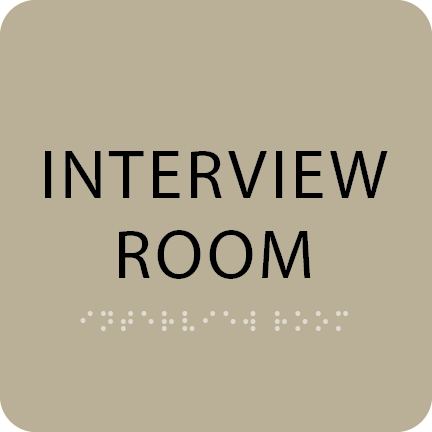 Braille Interview Room ADA Sign - ADA compliant with Braille | ADA ...