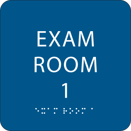 Exam Room 1 Sign - ADA compliant with Braille | ADA Central Signs