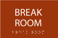 ADA Break Room Sign by ADA Central Signs