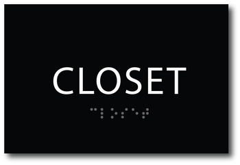 ADA Closet Sign with Braille