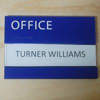 7" x 5" Window Insert ADA Sign - Changable Sliding Insert