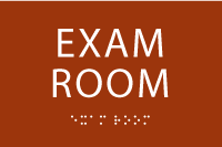 Exam Room ADA Sign with Braille