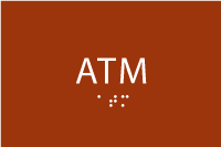 ADA ATM Sign with Braille