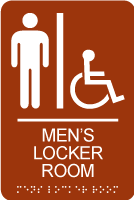 Men's Accessible Locker Room ADA Sign