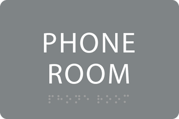 Phone Room ADA Sign with Braille