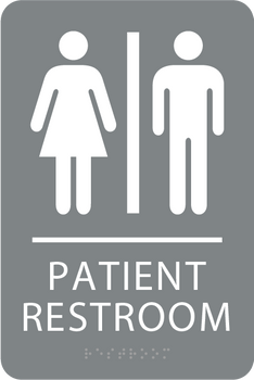 Patient Restroom ADA Sign with Braille