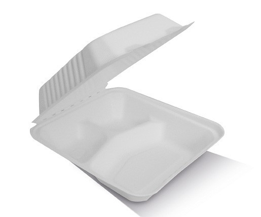 Sugarcane Dinner box 3 compartment - Packwell Australia