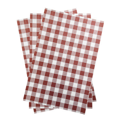 Red checkers papers 430x320mm - Packwell Australia