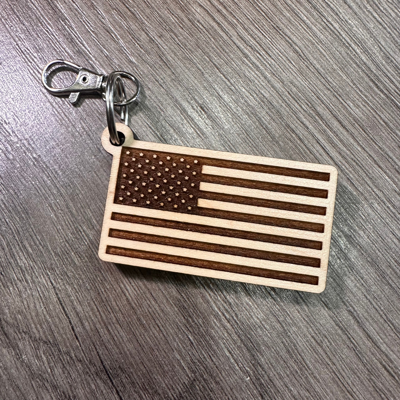 American Flag Keychain