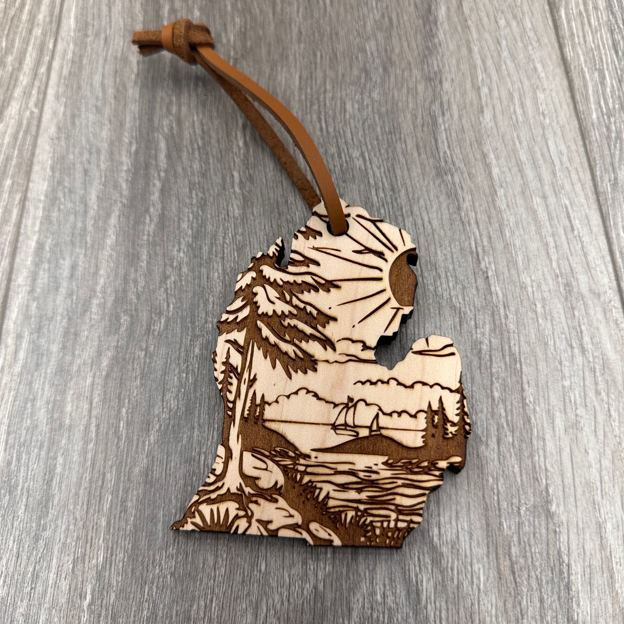 Nature Design Michigan Shaped Ornament