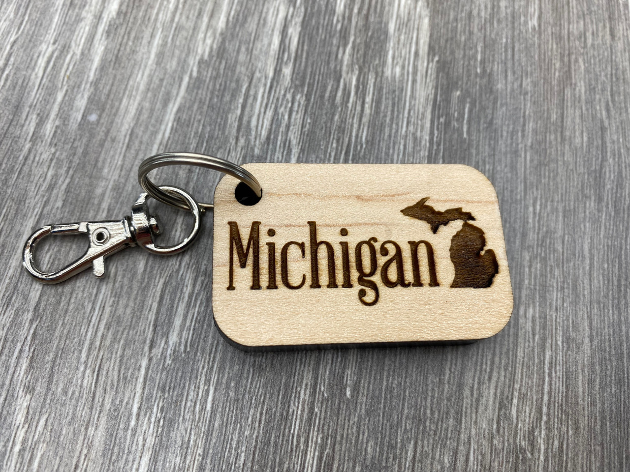 "Michigan" Keychain (1.25x2)